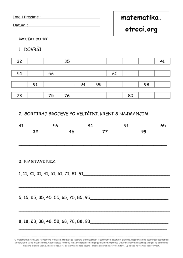 2. Razred - matematika