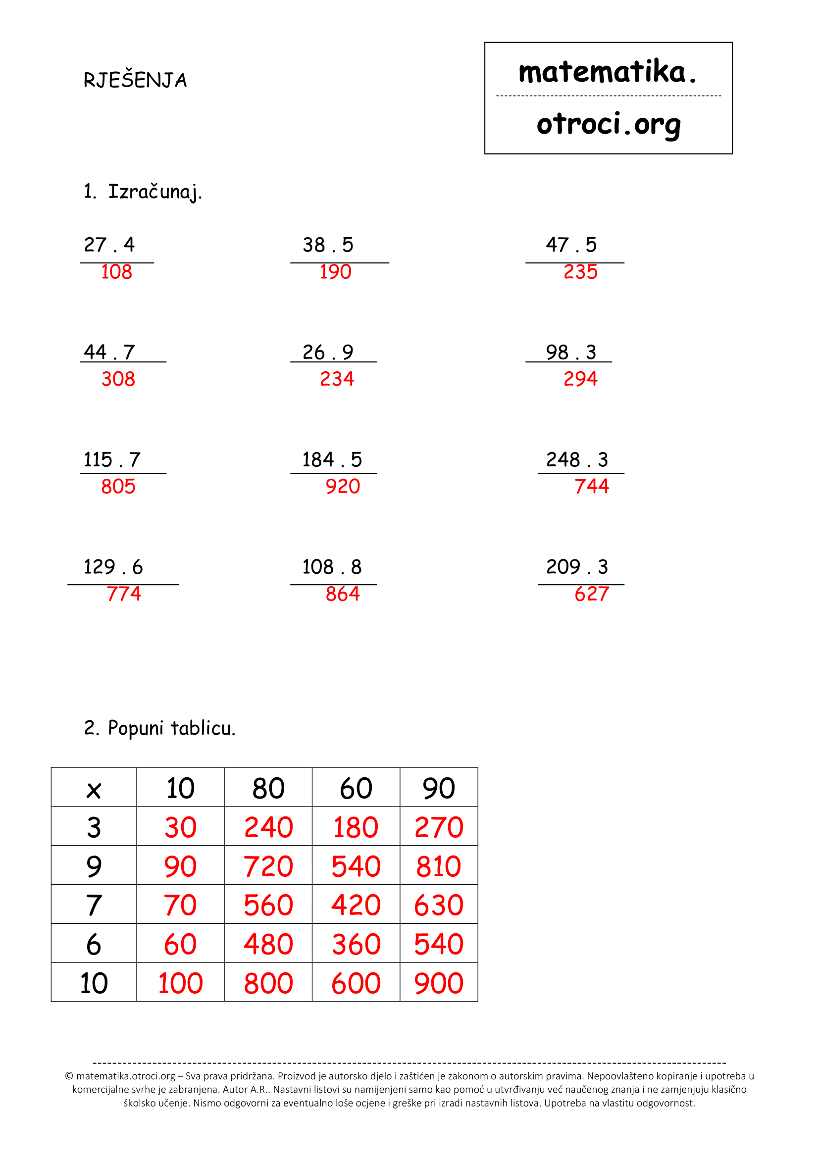 4.R. Tekstualni Zadaci - matematika