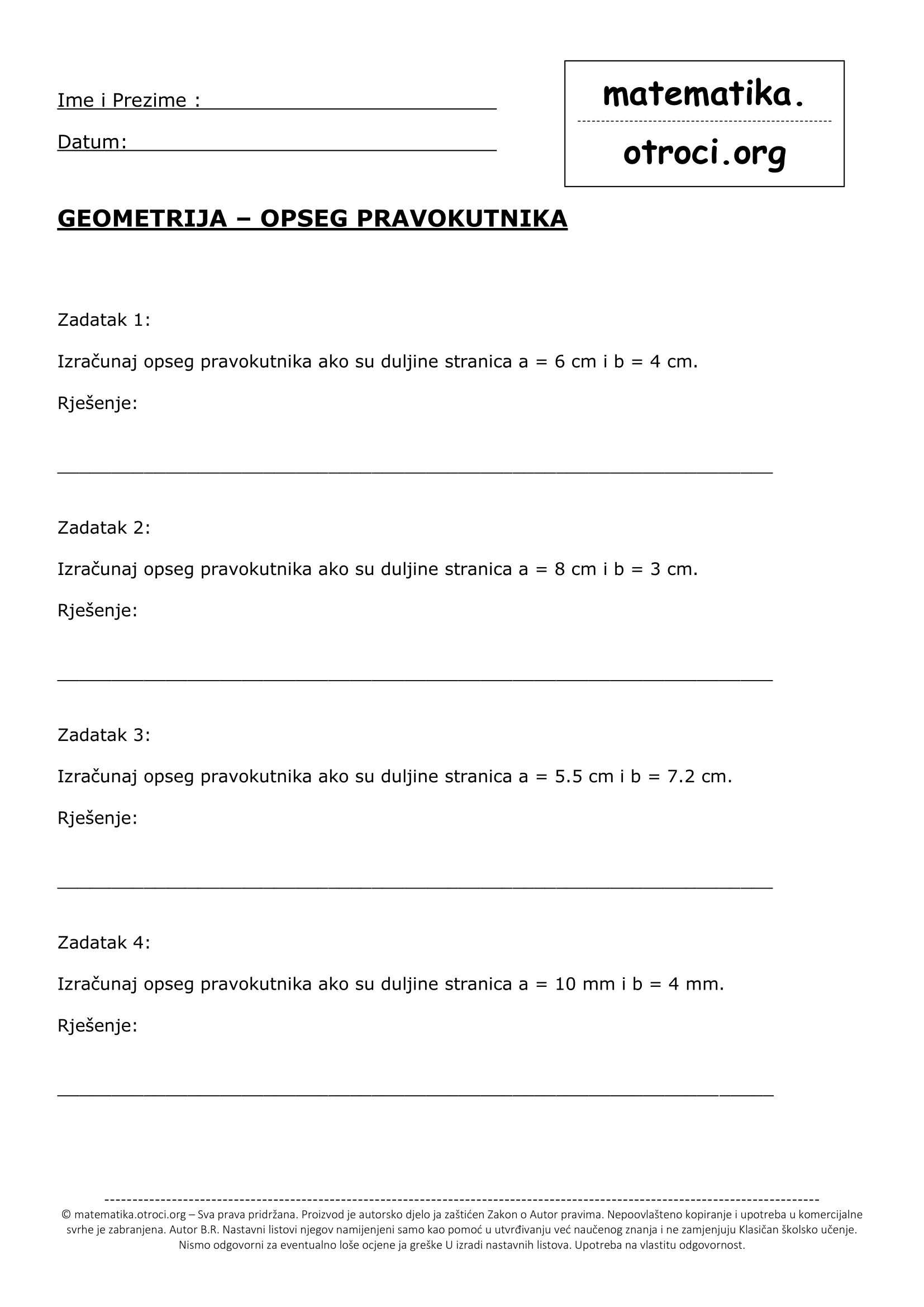 7. Razred - matematika