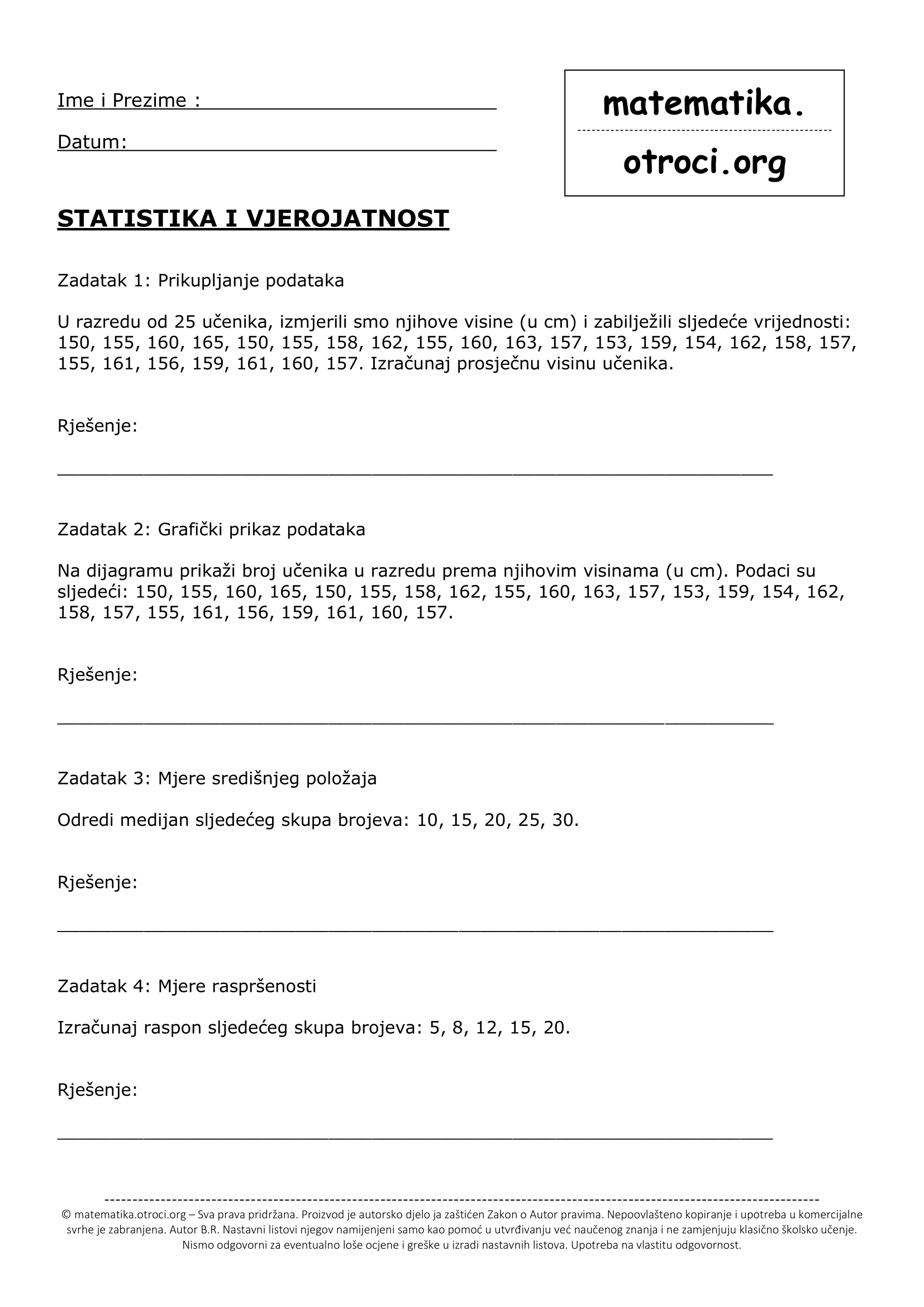 8.R. Statistika i vjerojatnost - matematika
